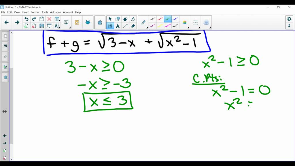 SOLVED: the functions f and g are defined by f(x) = (3-x) and g(x)= (x^2-1) respectively ...