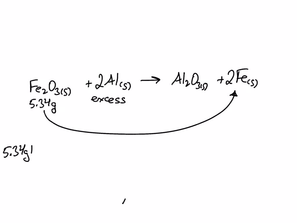SOLVED: Elemental iron is produced according to the following reaction ...