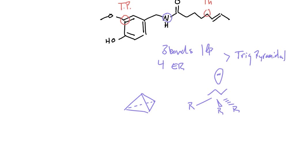 SOLVED: The Lewis structure for capsicum, or red pepper, is shown below ...