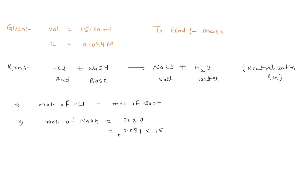 SOLVED: How many grams of hydrochloric acid is required to reach the phenolphthalein endpoint ...