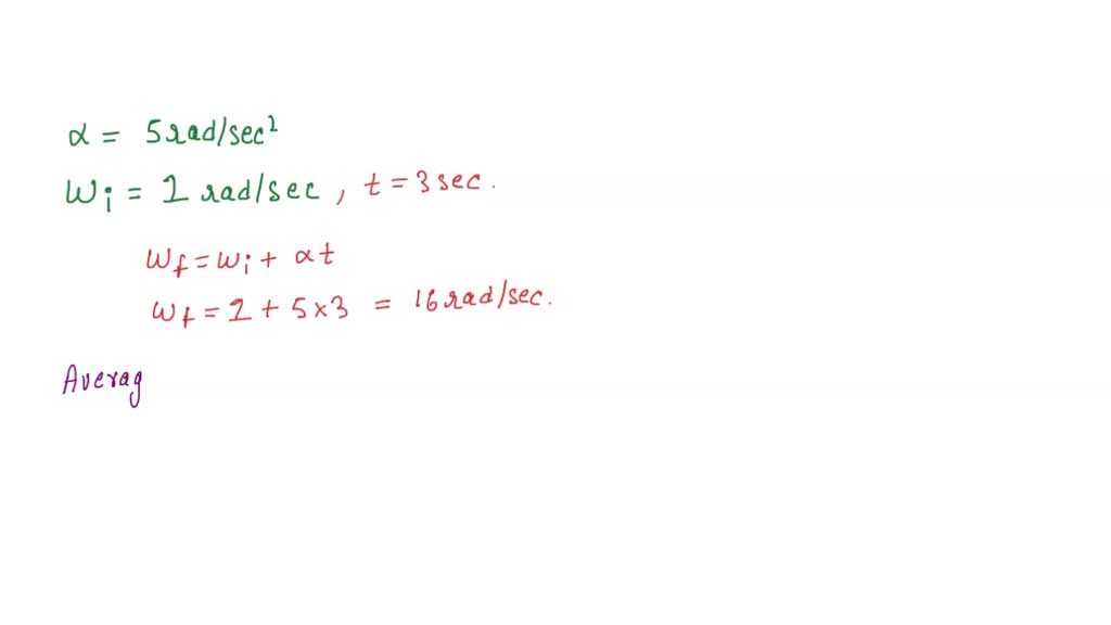 SOLVED: 2. (5 points) Constant Angular Acceleration: A wheel ...
