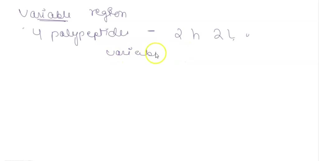 SOLVED: The specificity of different antibody molecules is determined ...