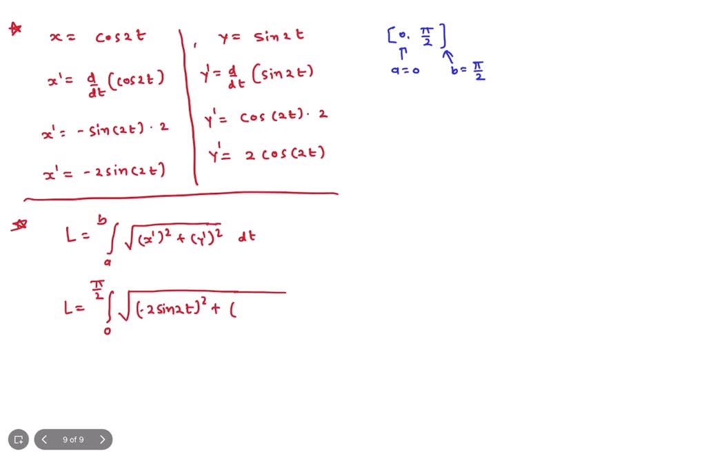 SOLVED: Problem(2) (10 points) Find the arc length of the curve given by s(t) cos(t) i+ sint ...