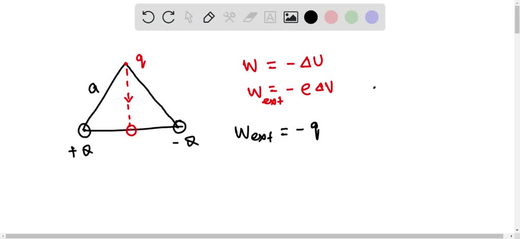 SOLVED: Two particles with charges Q and Q are fixed at the vertices of an equilateral triangle ...