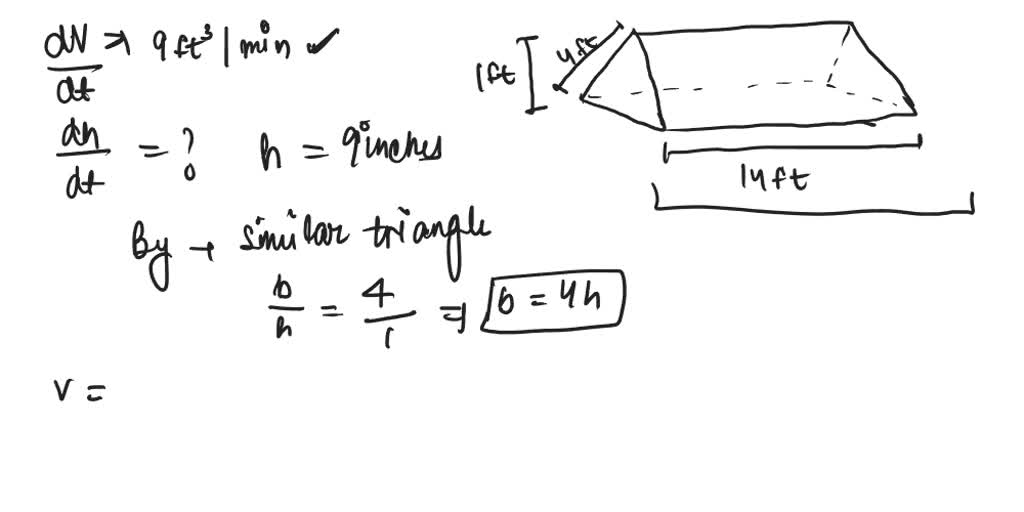 SOLVED: 1- A trough is 14 ft long and its ends have the shape of ...