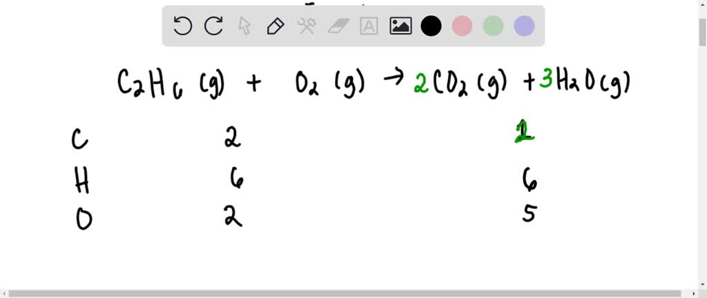 SOLVED: #3 Balance the following gas-phase reaction and write its reaction quotient, Qc: C2H6(g ...
