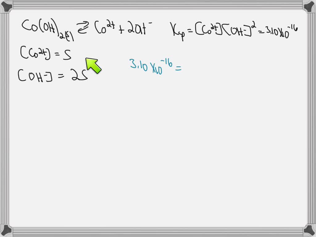SOLVED: Calculate the solubility (in M) of cobalt(II) hydroxide, Co(OH ...