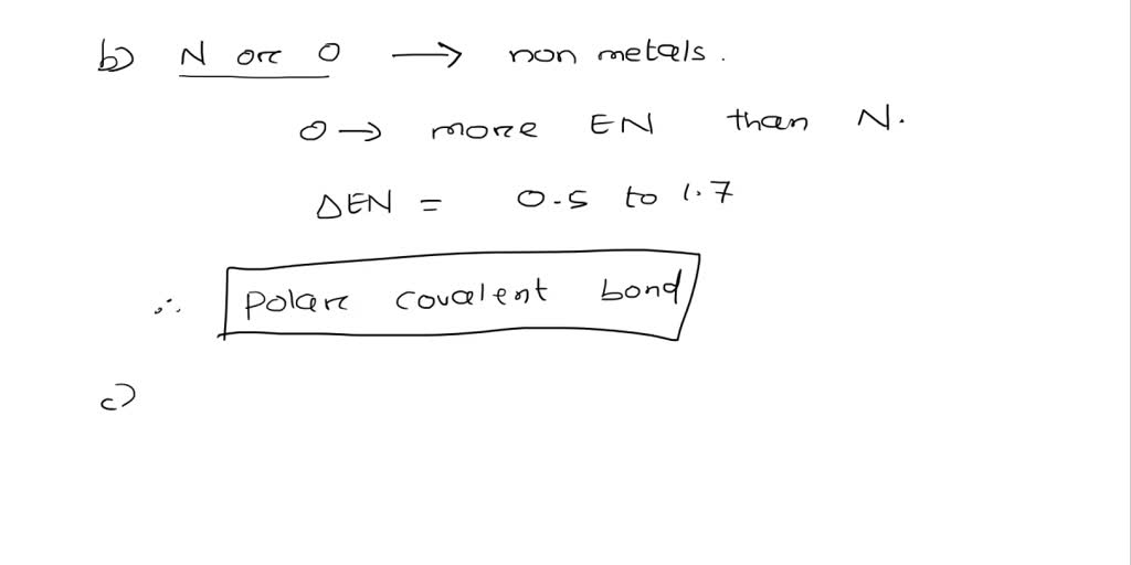 SOLVED: Explain the difference between a nonpolar covalent bond, a polar covalent bond, and an ...