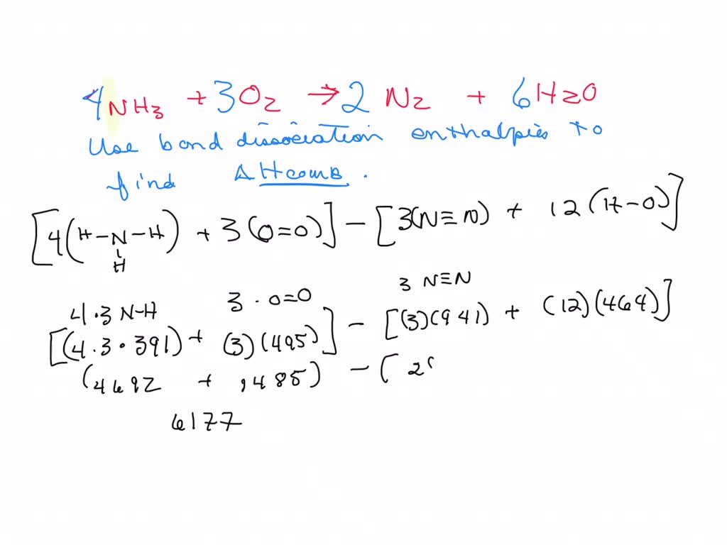 SOLVED: Ammonia (NH3) can easily undergo a combustion reaction with ...