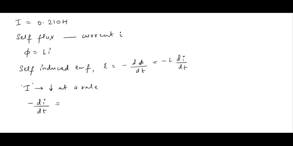 Solved The Inductor In The Figure To The Right Has Inductance 0 200 H And Carries Current In