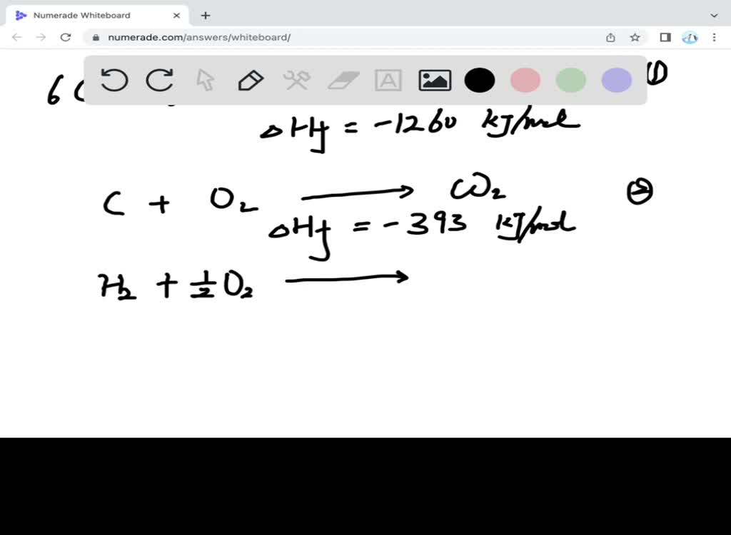Solved Determine The Enthalpy Of Formation For Glucose C6h Os Given
