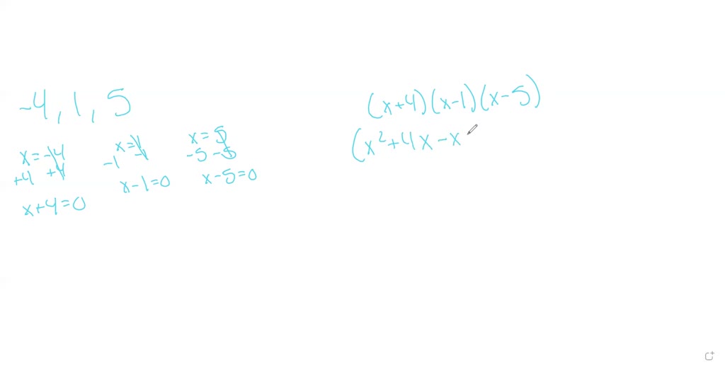 SOLVED: Write a polynomial function of least degree with integral coefficients that has the ...