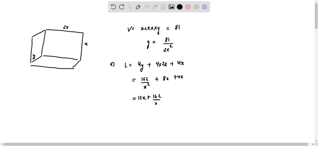 SOLVED: A cuboid has a rectangular cross-section where the length of the rectangle is equal to ...