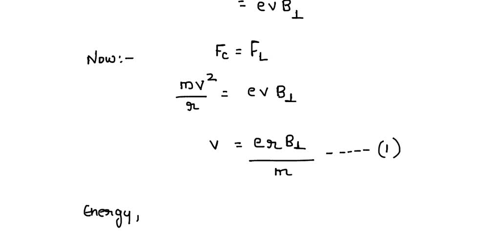 SOLVED: mv? evB Lately, we know the voltage through the final kinetic ...