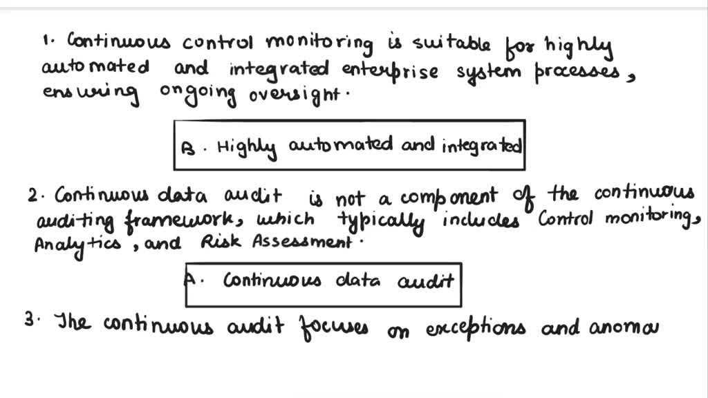 VIDEO solution: Continuous Auditing and Its Benefits for Managerial ...