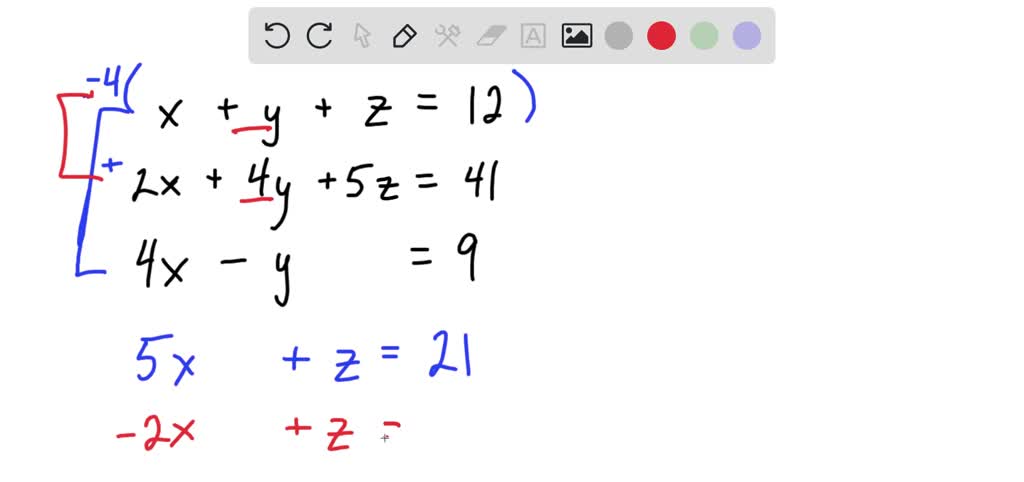 SOLVED: The sum of three numbers is 12. The sum of twice the first ...
