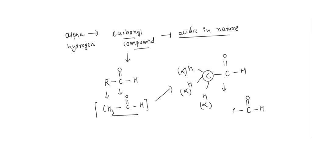 SOLVED: Why is alpha (alpha) hydrogen of carbonyl compounds acidic in ...