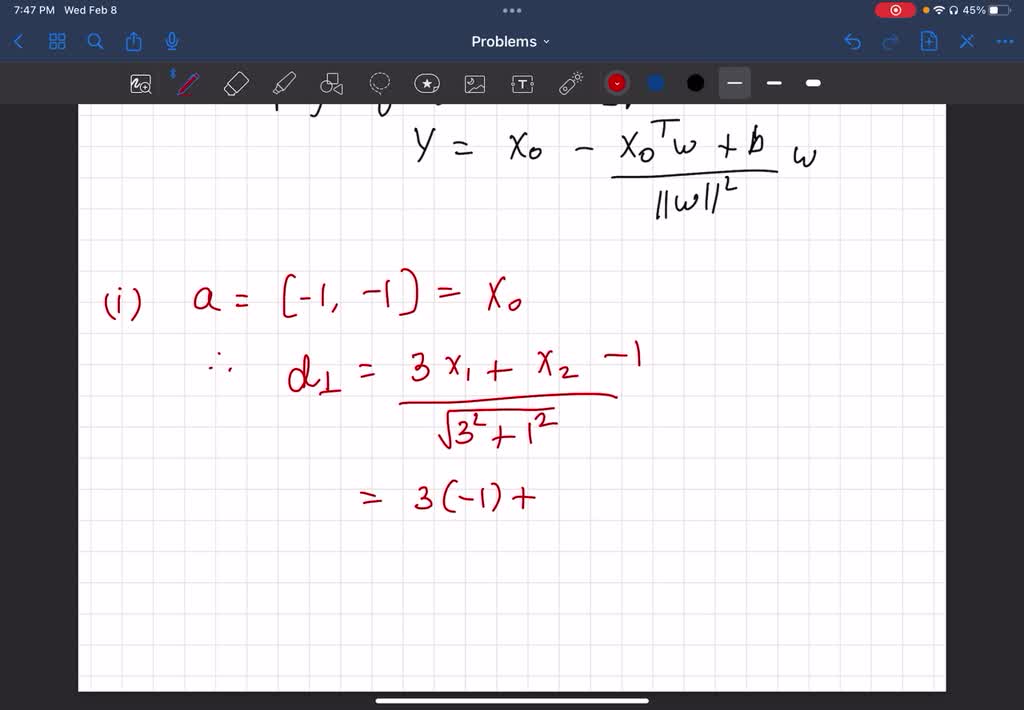 SOLVED: Perpendicular Distance to Plane points possible (graded) %1 for ...