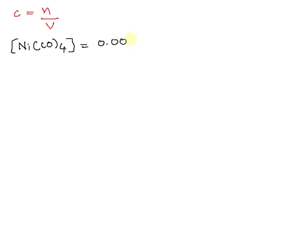 SOLVED: 13-3 Nickel carbonyl, Ni(CO) is an extremely toxic liquid with ...