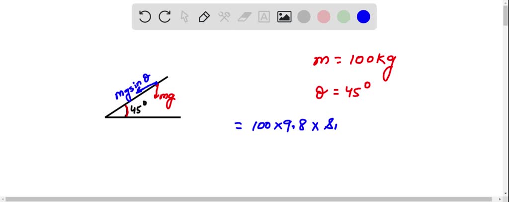 SOLVED: As shown, a force of 20 newtons acts straight down on an object lying on an inclined ...