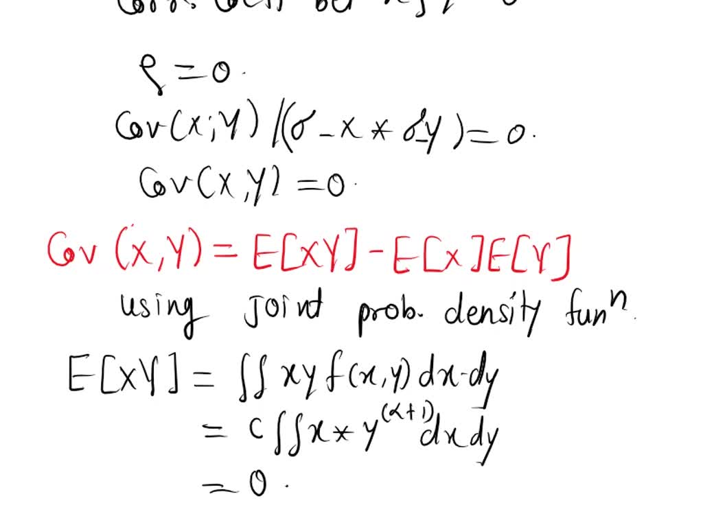 SOLVED: The joint probability density function of X and Y is given for ...