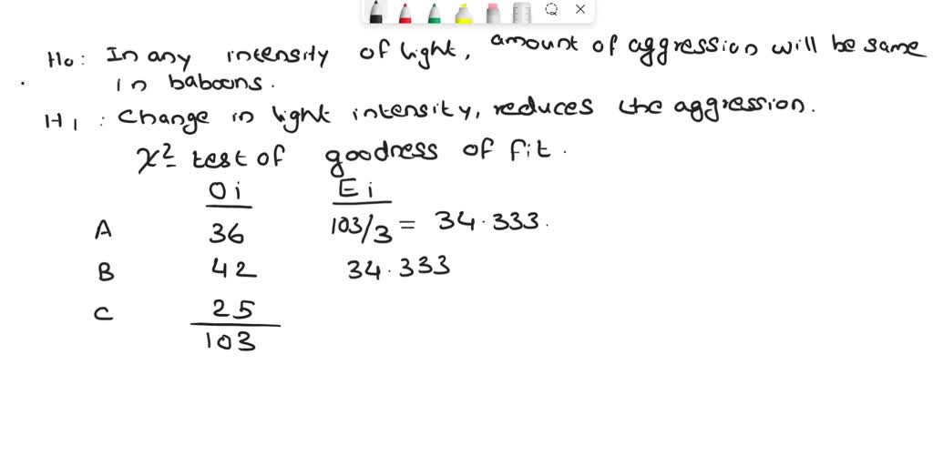 SOLVED: A zookeeper hypothesizes that changing the intensity of the ...