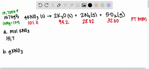 3.71 Potassium nitrate decomposes on heating, producing potassium oxide ...