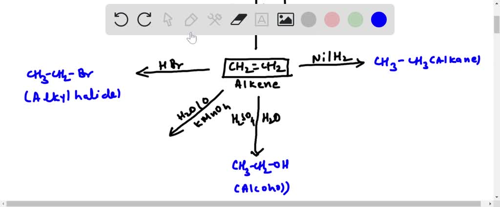 SOLVED: Reaction map for alkene reactions.