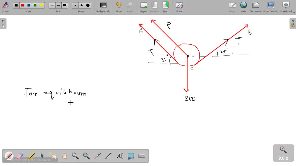 SOLVED: An 1800-N load Q is applied to the pulley C, which can roll on ...