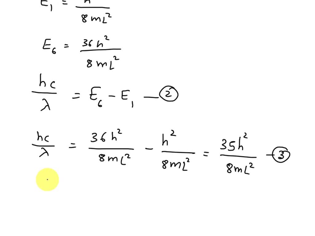 SOLVED: A particle is restricted to a one-dimensional box of length L. It absorbs a photon whose ...