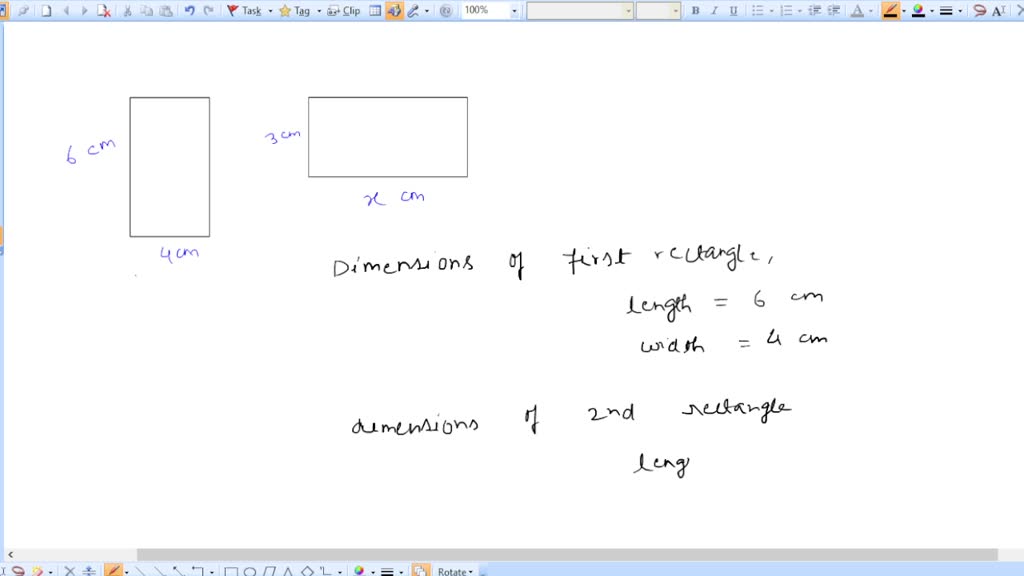 The two rectangles below have the same area 3cm 6 cm Xcm 4cm Not drawn accurately Work out the ...