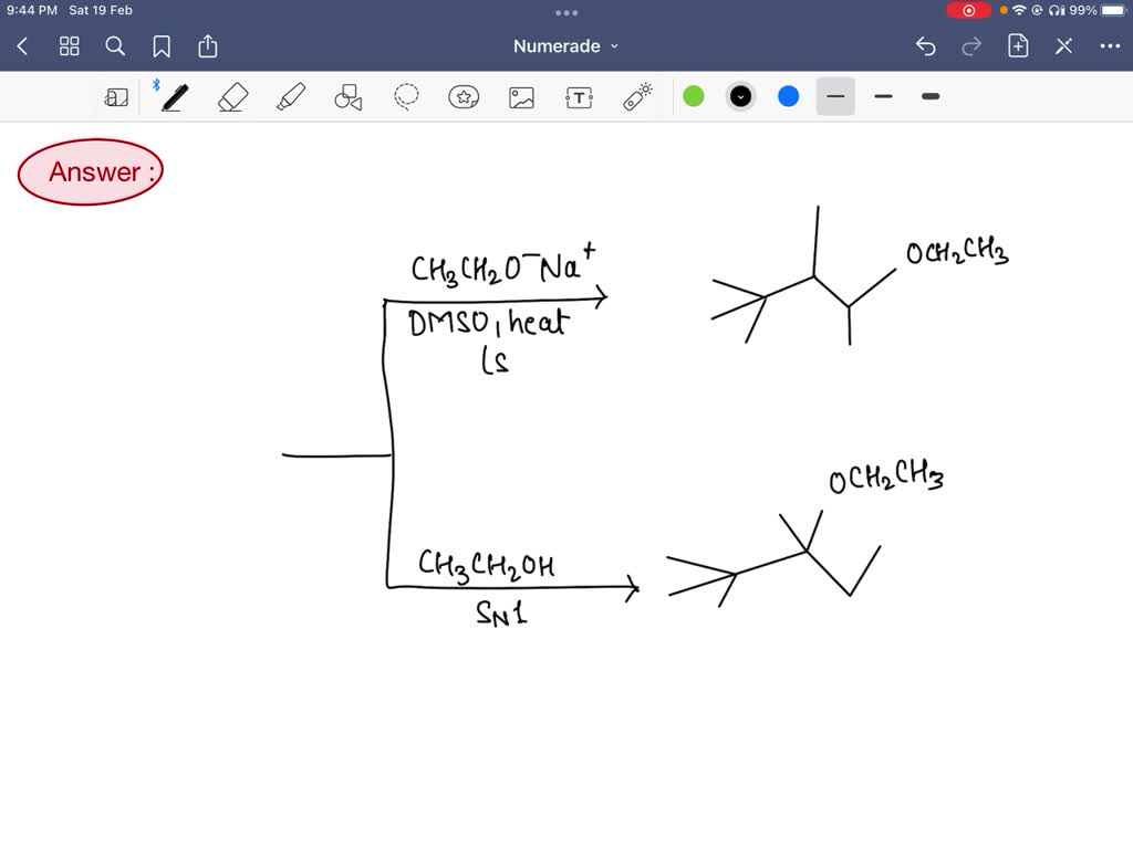 SOLVED: One alkyl tosylate affords the two different substitution ...