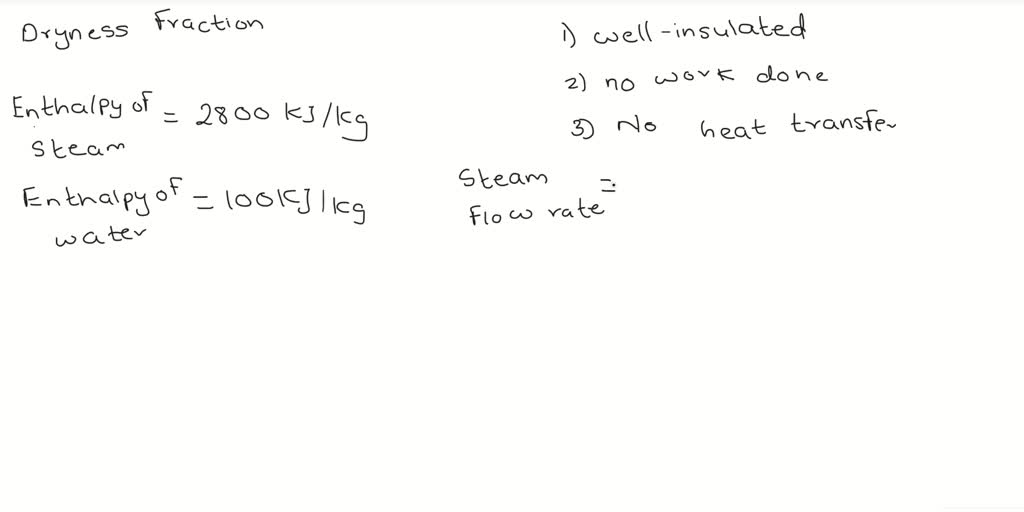 SOLVED: The dryness fraction of wet steam in a main is determined using ...