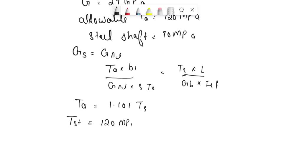 Q4. Determine the torque that can be carried by a mild steel tube of ...