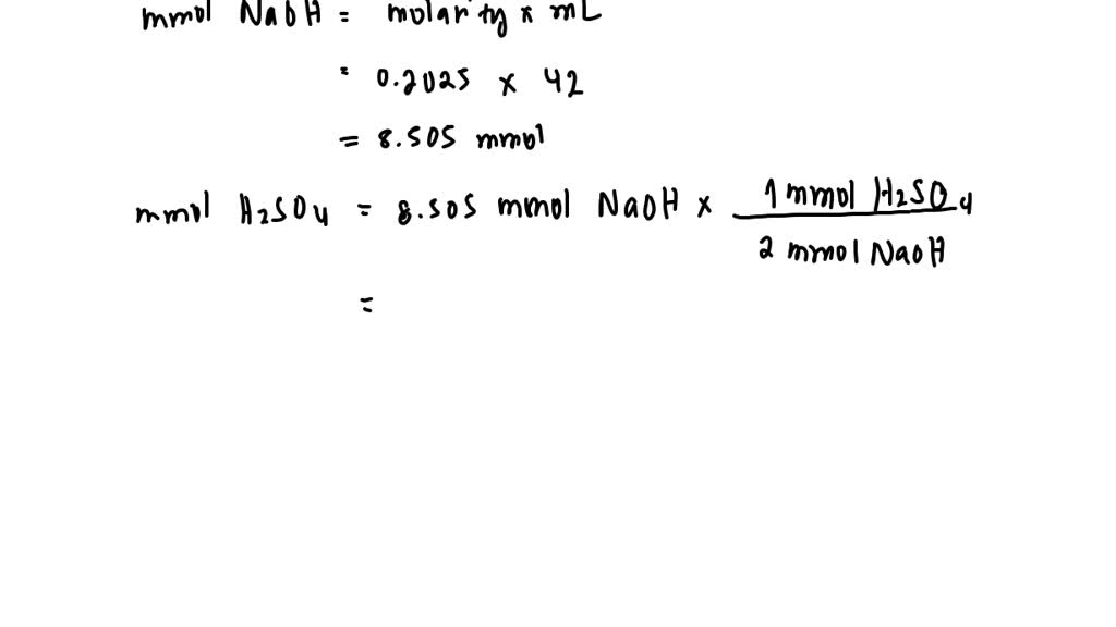 SOLVED: In a titration experiment, a 5.00-mL sample of sulfuric acid, H2SO4, from a car battery ...
