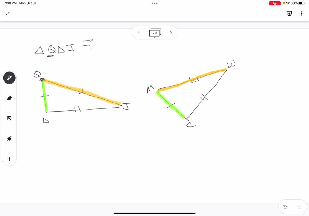 SOLVED: 'What is a correct congruence statement for the triangles shown ...