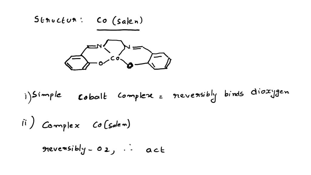 SOLVED: . How many moles of O2 does each Co(salen) molecule absorb ...