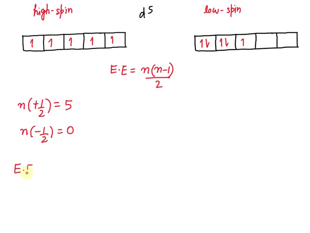 SOLVED: Determine the exchange energy for a d5 ion, both as a high-spin ...