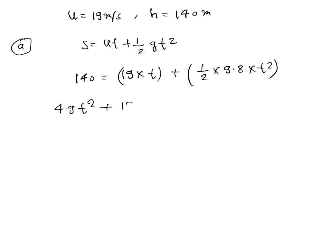 SOLVED: A camera descends in free fall at a speed of 19 m/s. The ...