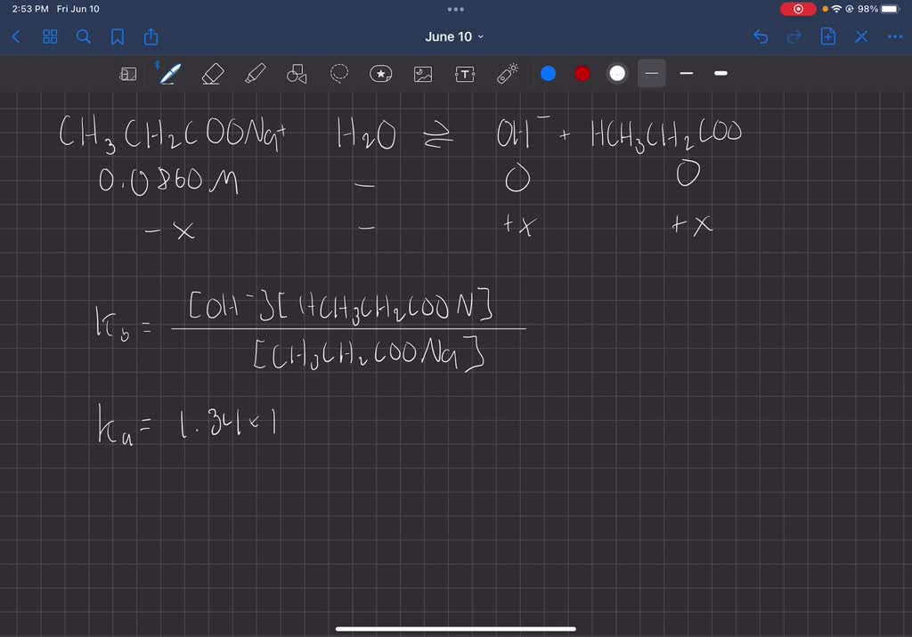 SOLVED: The acid dissociation constant (Ka) for propanoic acid ...