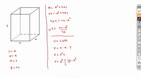 [GET ANSWER] a total of 9 square feet of material is to be used to make ...
