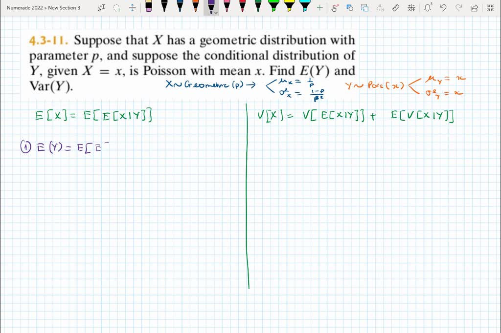 Solved 4 3 [ Suppose That X Has A Geometric Distribution With