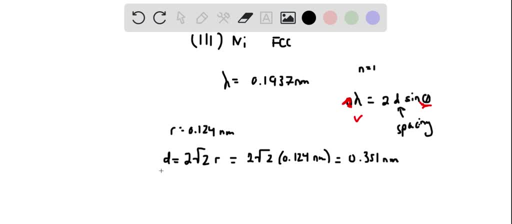 Determine the expected diffraction angle for the first-order reflection ...