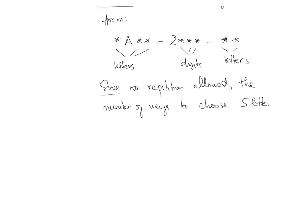 SOLVED: A secret code for a bank vault consists of 4 letters, then 4 digits and then 2 more ...