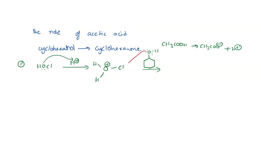 SOLVED: What is the role of the acetic acid in the oxidation of Cyclohexanol to Cyclohexanone ...
