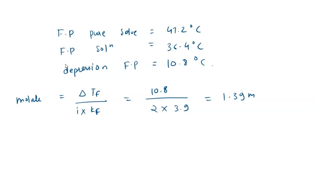 SOLVED: Calculate molality, in mol/kg, of the lauric/benzoic acid ...