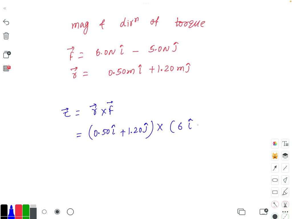 Solved Calculate The Magnitude And Direction Of The Torque Produced By