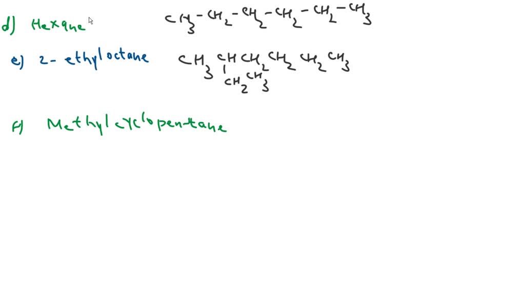 Draw the structural formula for the following hydrocarbons. (20 marks ...