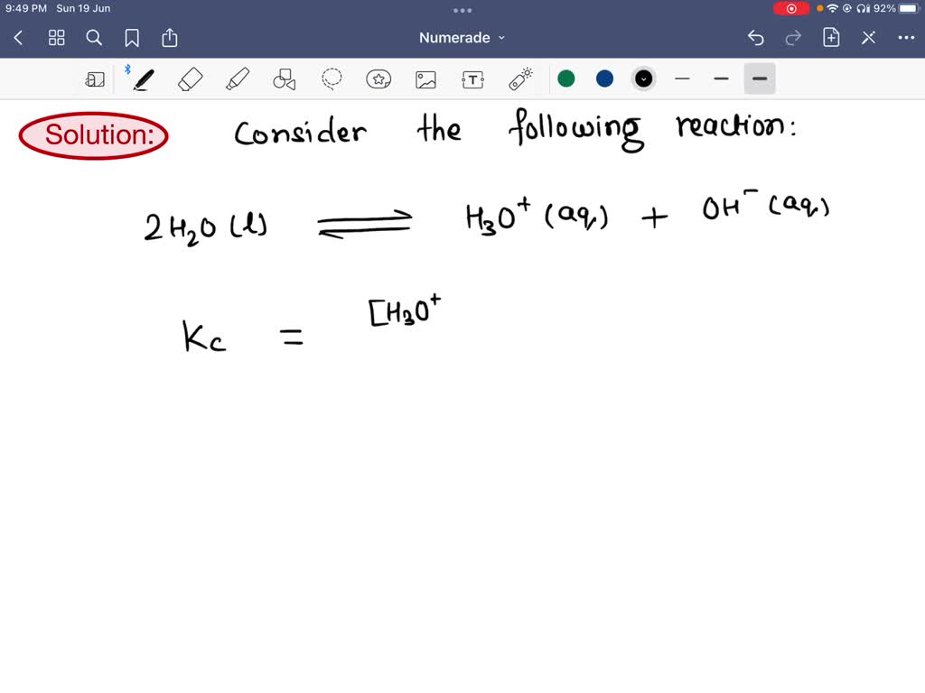 SOLVED: What is the equilibrium equation for the following reaction ...