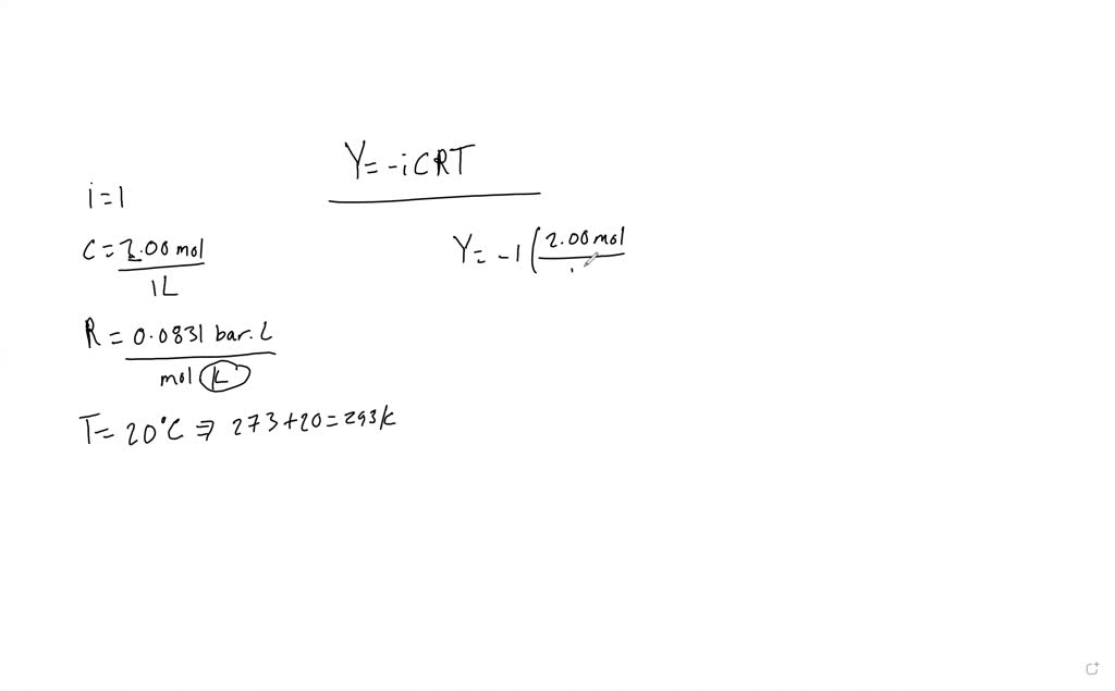 SOLVED: Can I get help on calculating the unknowns for solution water ...